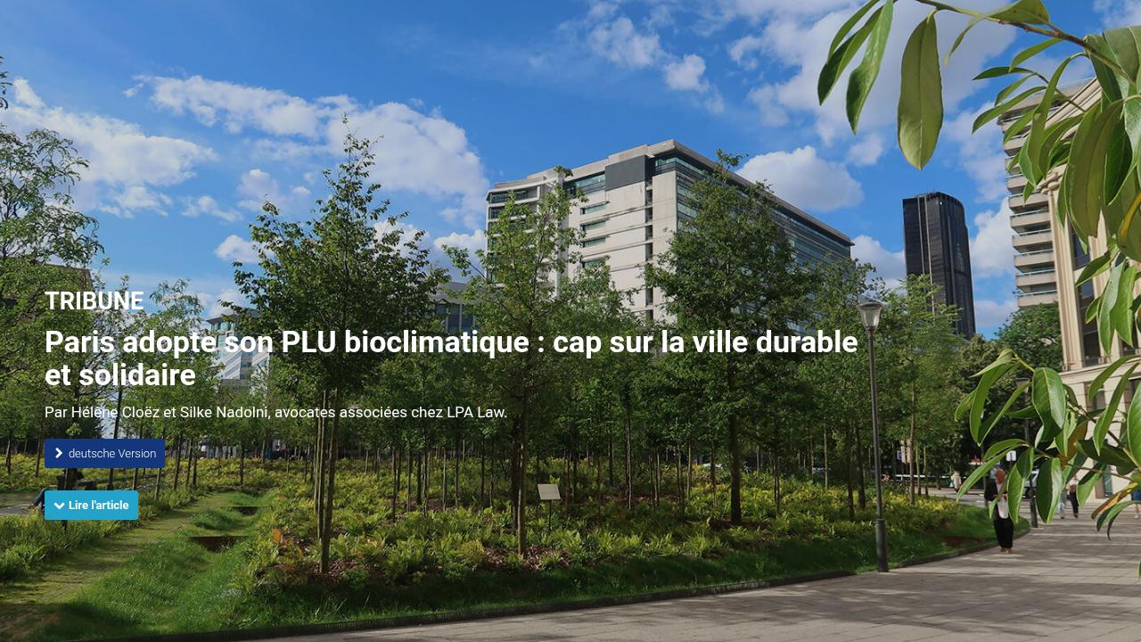 Paris adopte son PLU bioclimatique : cap sur la ville durable et ...