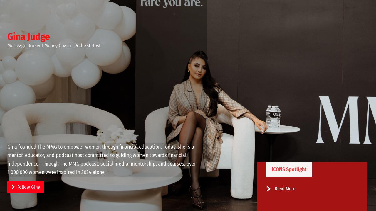 Spotlight : Gina Judge - ICONS Magazine : Digital Interactive Magazine