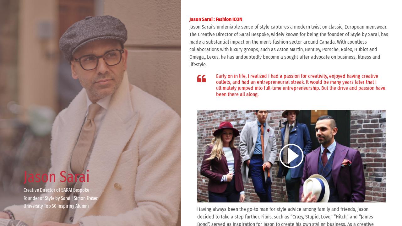 Fashion ICON : Jason Sarai I Cover Story - ICONS Magazine : Digital ...