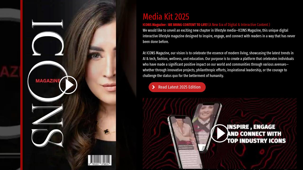ICONS Magazine Media Kit 2025 - ICONS Magazine Media Kit