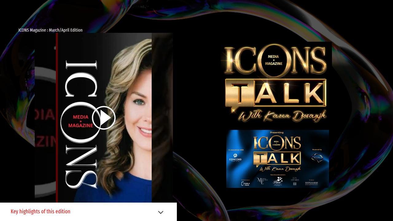 Cover Page - ICONS Magazine : March / April 2025 Edition