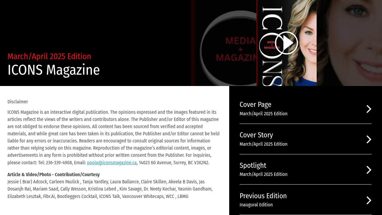 Contents I Photo Credits I Article Contribution - ICONS Magazine ...