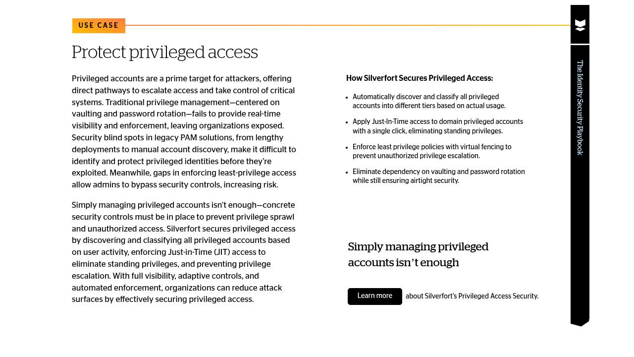 Use Case 1: Protect Privileged Access - Identity Security Playbook