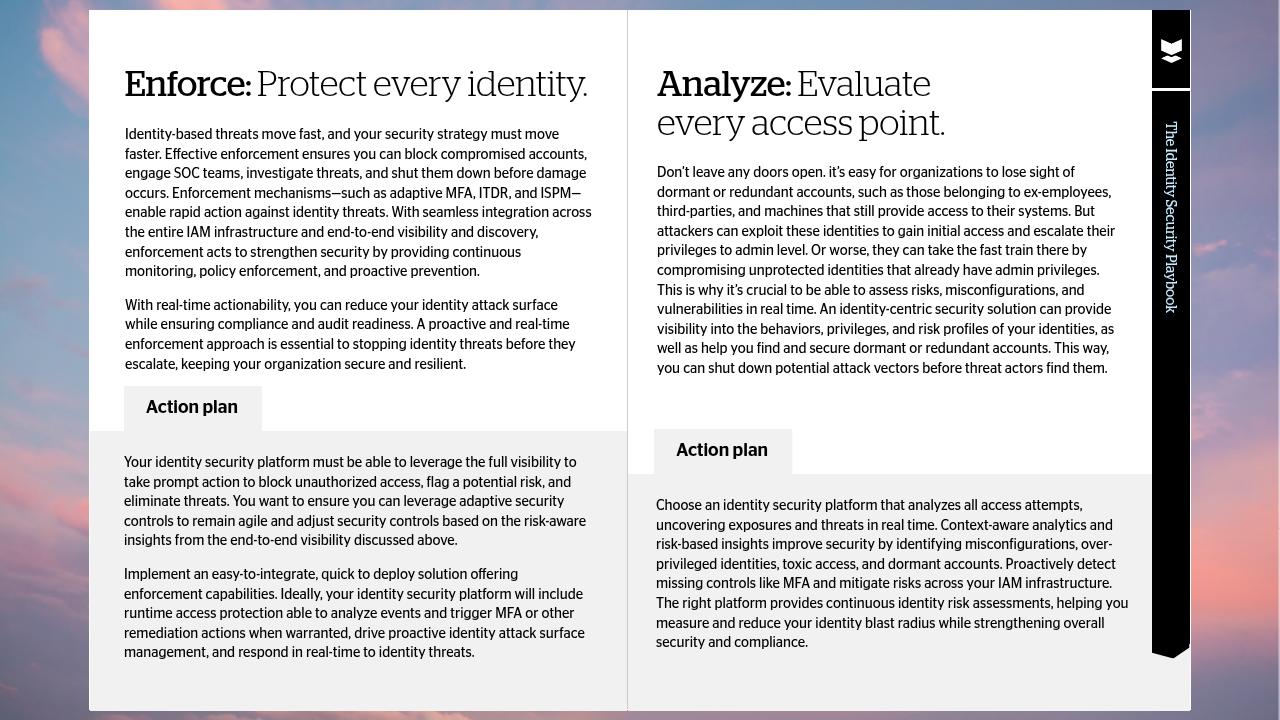 Enforce & Analyze - Identity Security Playbook