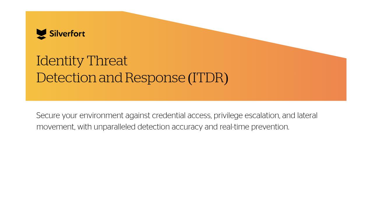 Identity Threat Detection and Response - sb itdr