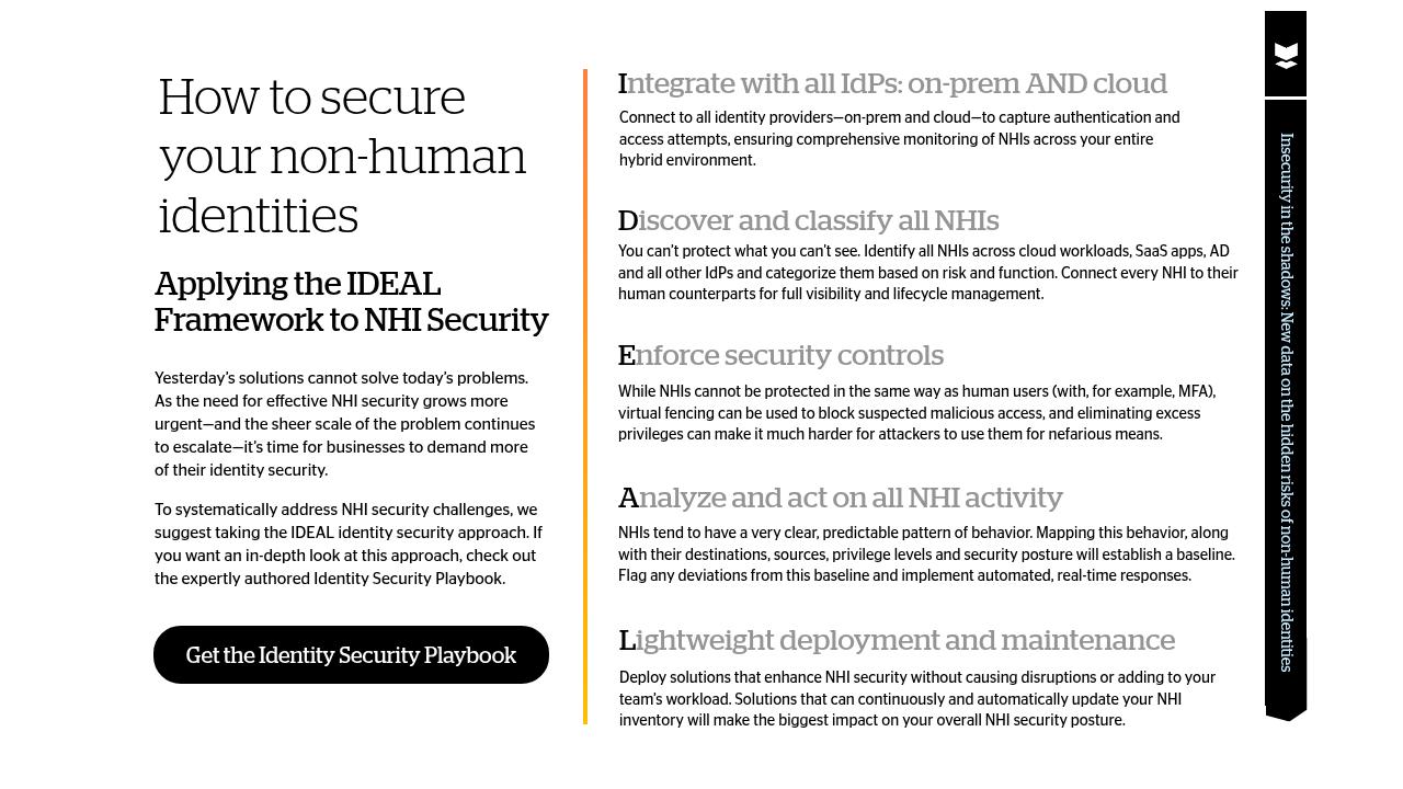 The IDEAL approach to NHI security - Insecurity in the shadows: New ...