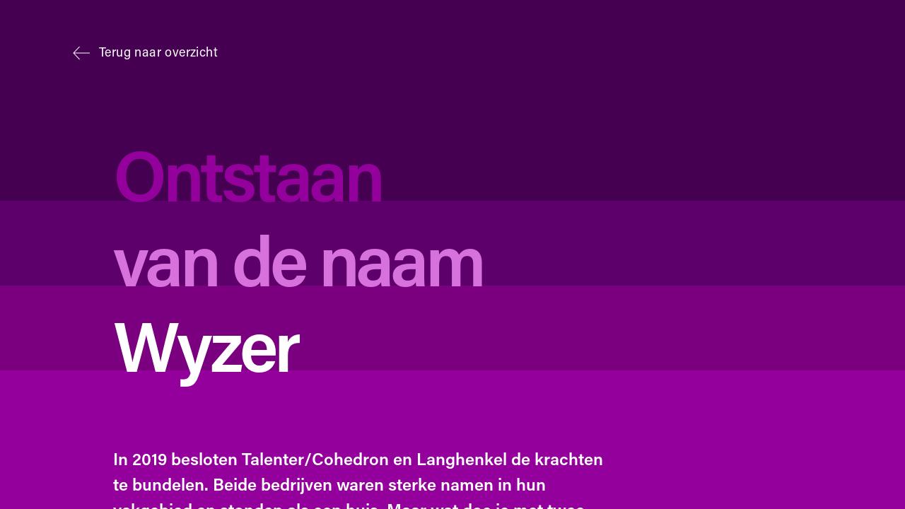 Ontstaan van de naam Wyzer - 30 jaar Wyzer. 30 jaar impact.
