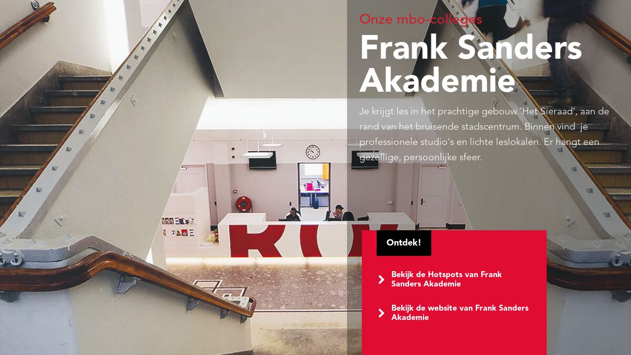 Frank Sanders Akademie - MBO Amsterdam expeditie
