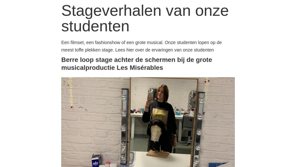 Studenten op stage - MASk