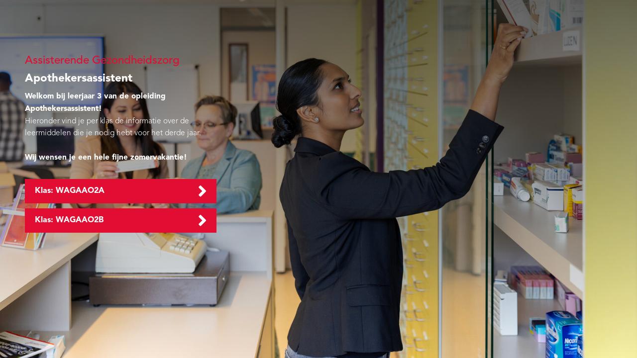 apothekersassistent jaar 3 - MBO College West 2024-2025