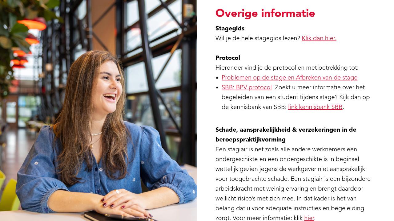 Overige informatie - STAGEBUREAU