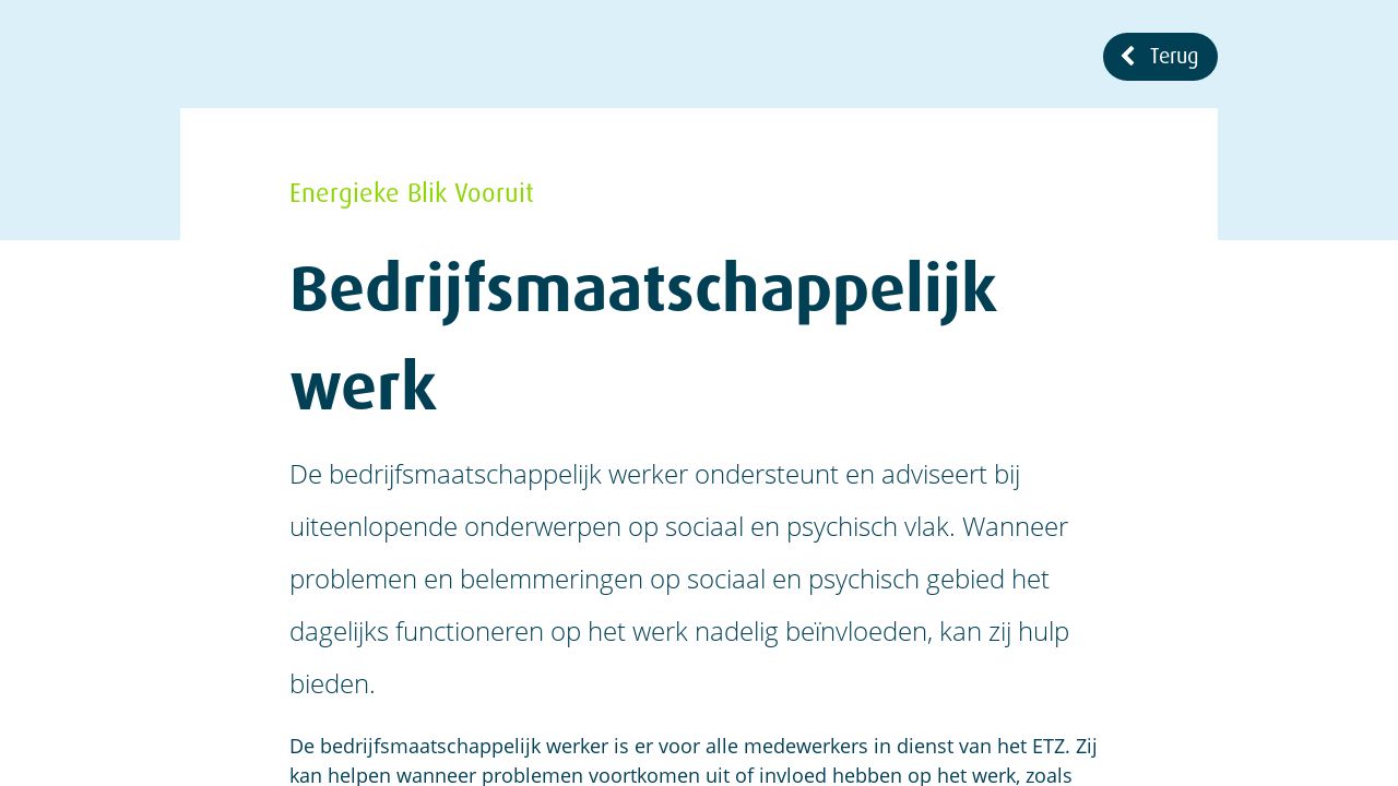 Bedrijfsmaatschappelijk werk - Sterk in je Werk