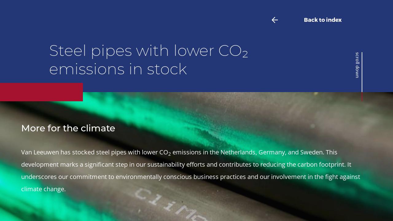 Steel pipes with lower CO2 emissions in stock - VL Connect April 2024