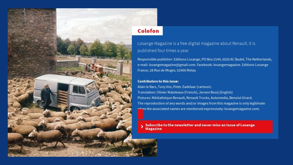 Colofon - Losange Magazine issue 7 autumn 2019