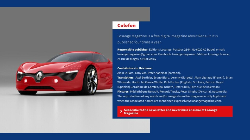 Colofon - Losange Magazine issue 14 summer 2021