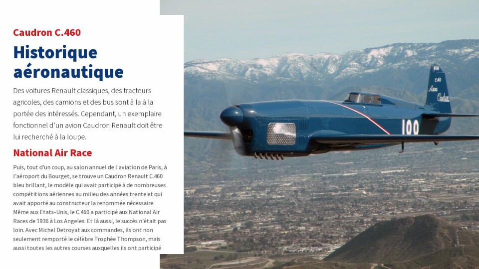 Caudron Renault C460 - Losange Magazine No. 16 hiver 2021