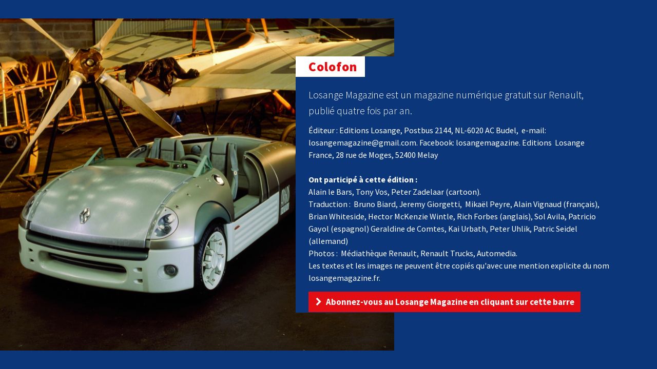 Colophon - Losange Magazine No. 16 hiver 2021