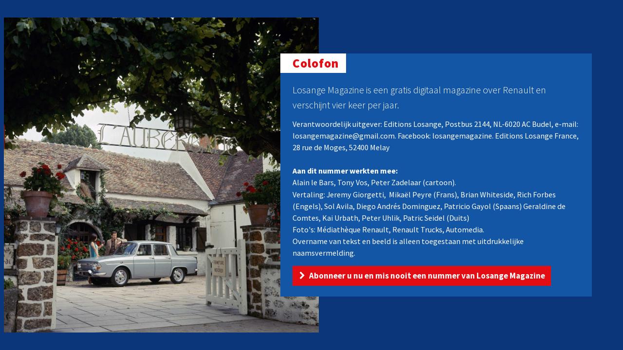 Colofon - Losange Magazine nr. 20 winter 2022