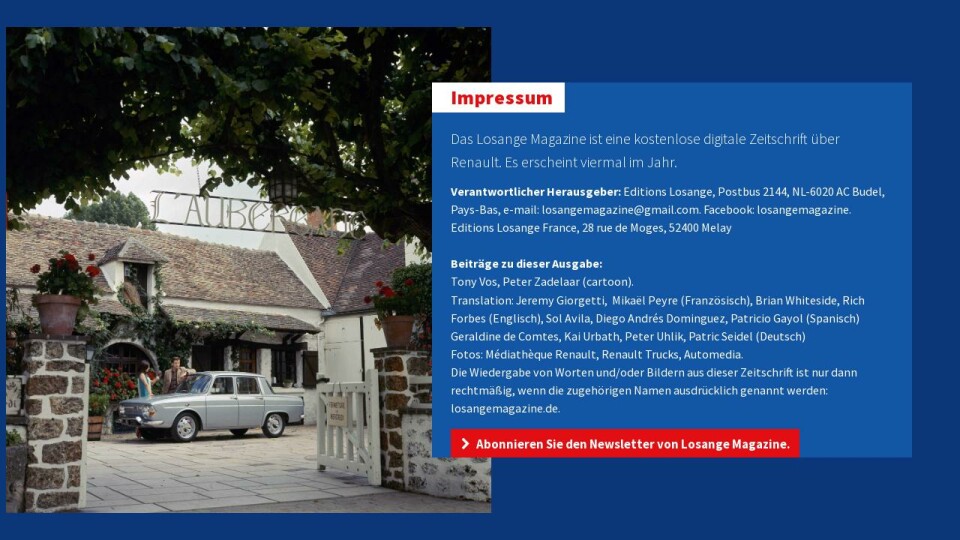 Impressum - Losange Magazine nr. 20 winter 2022