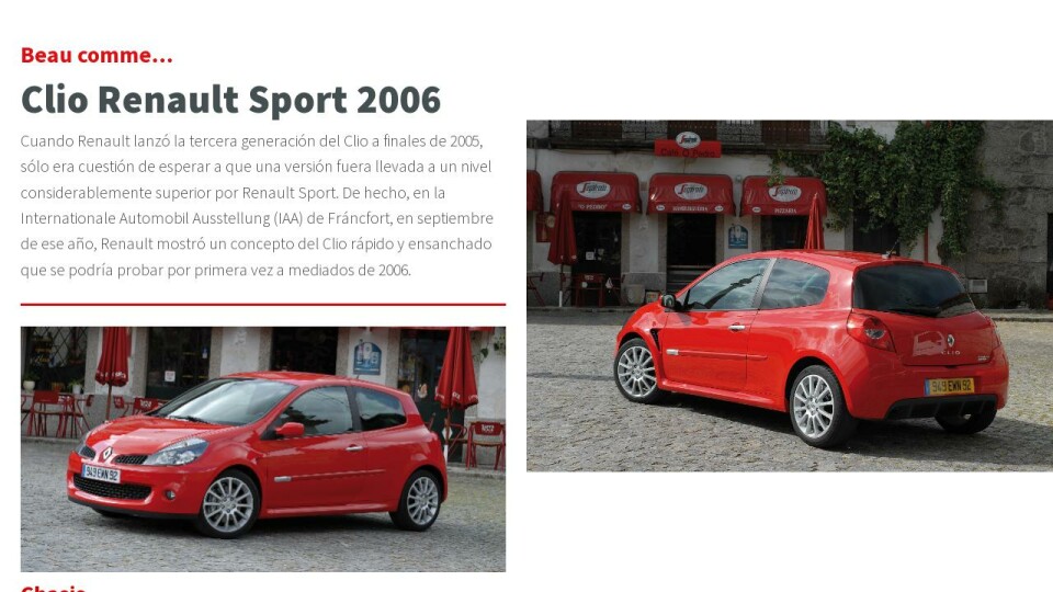 Renault Clio RS 2006 - Losange Magazine Nr. 20 invierno 2022