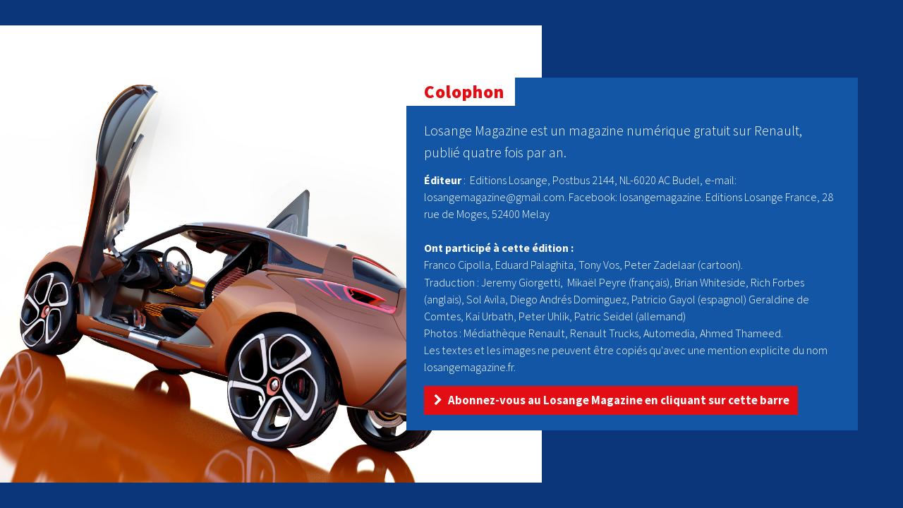 Colophon - Losange Magazine No. 21 printemps 2023