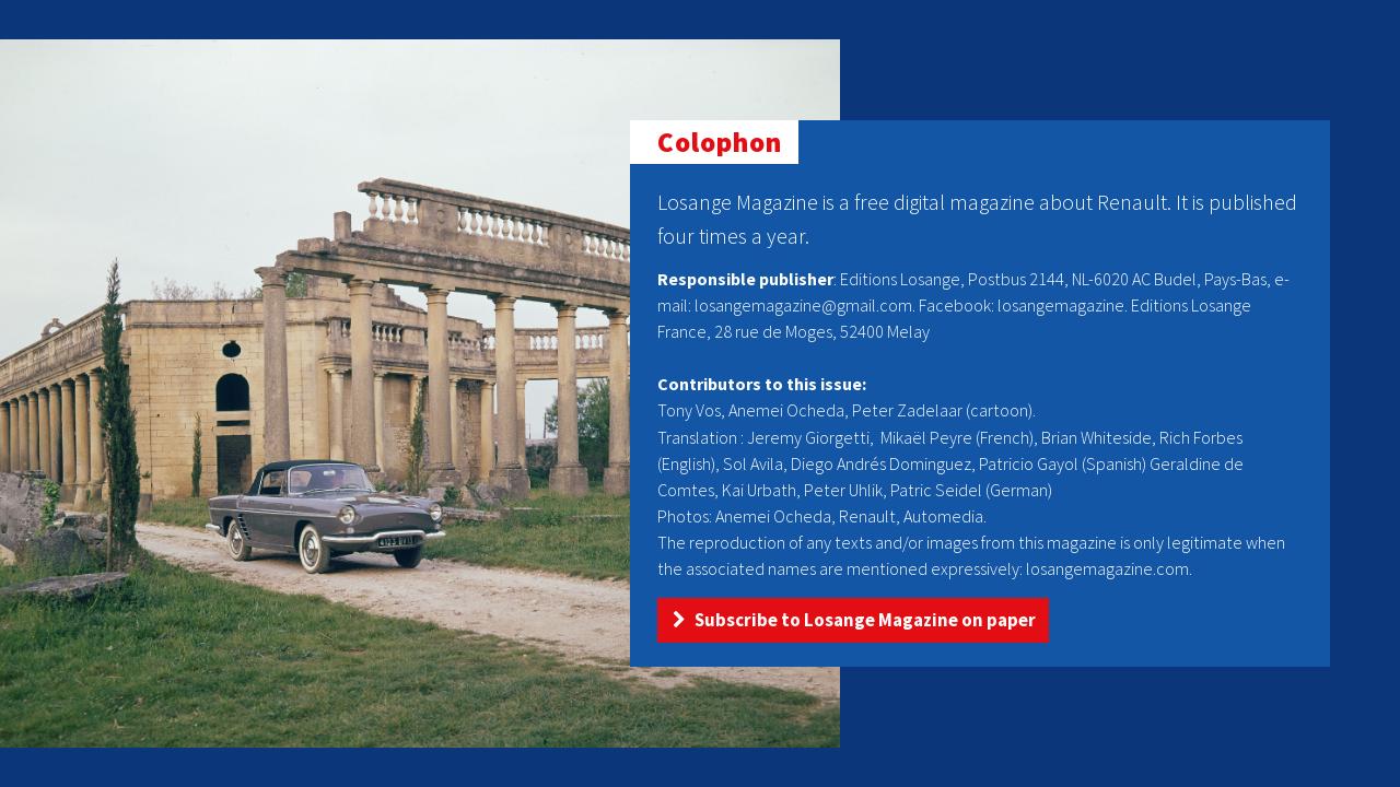 Colophon - Losange Magazine issue 22 summer 2023