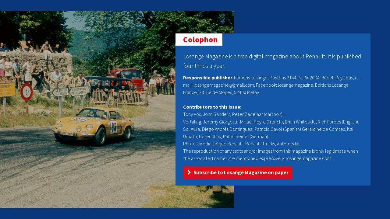 Colophon - Losange Magazine issue 23 autumn 2023