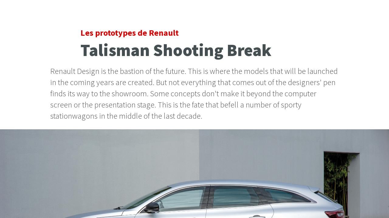 Renault Talisman Shooting Break 2015 - Losange Magazine no. 25 spring 2024