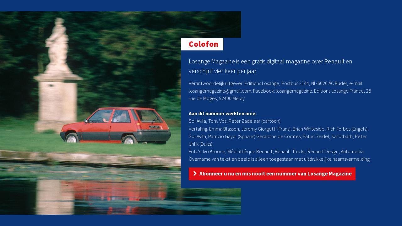 Colofon - Losange Magazine nr. 28 winter 2024