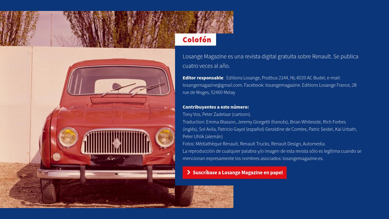 Colofón - Losange Magazine Nr. 29 Primavera 2025