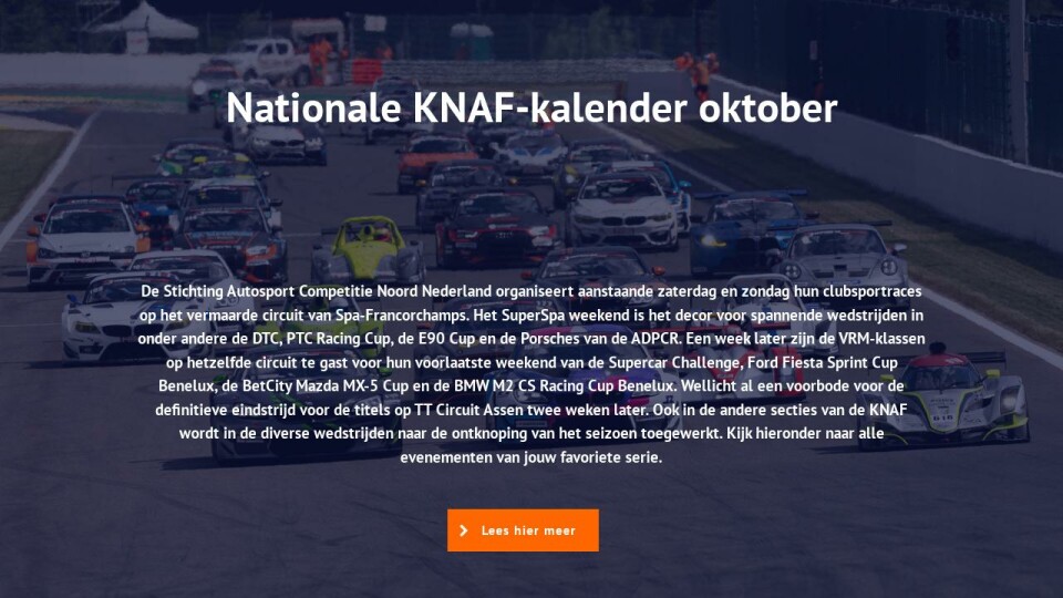 KNAF Kalender oktober - KNAF Magazine Oktober