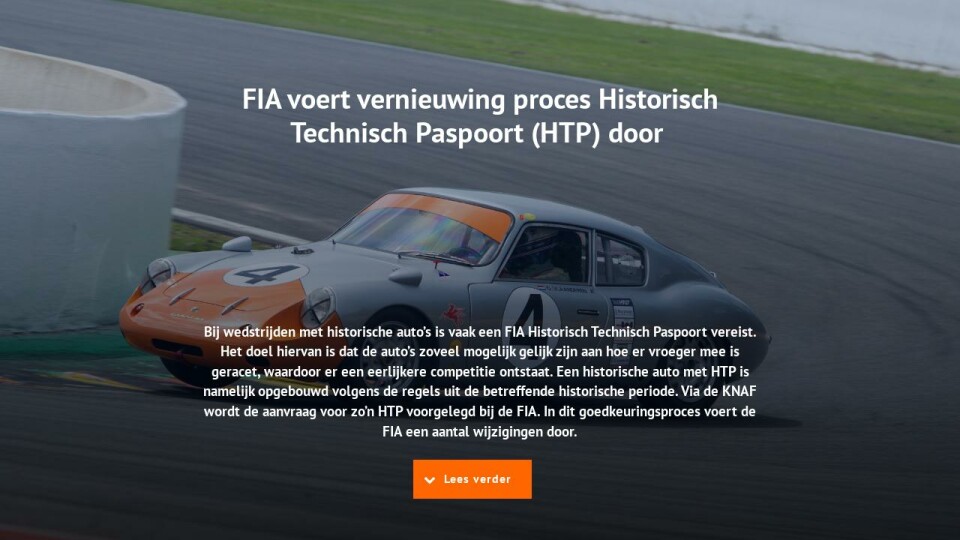 FIA voert vernieuwing proces Historisch Technisch Paspoort HTP door - KNAF Magazine 71 ...