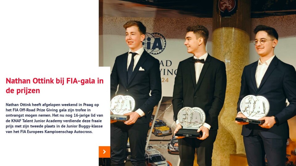 Nathan Ottink bij FIA-gala in de prijzen - KNAF Magazine 71 - Februari 2024