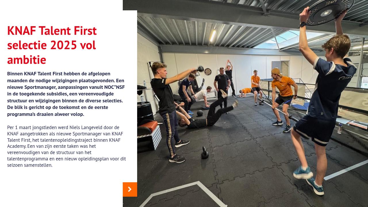 KNAF Talent First selectie 2025 vol ambitie - KNAF Magazine 85 - April 2025