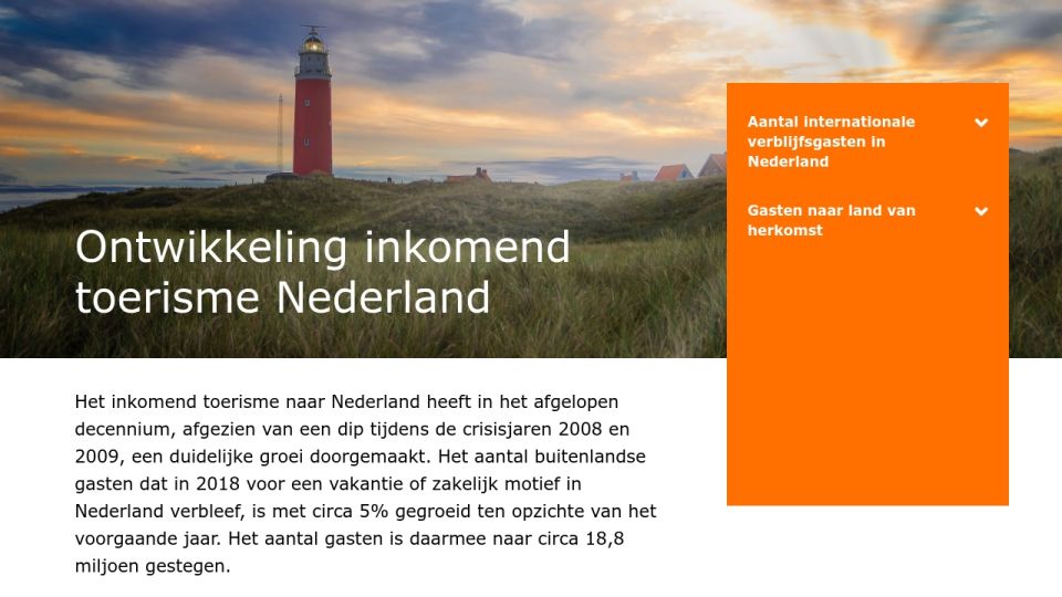 Ontwikkelingen inkomend toerisme Nederland - Cijfers internationale ...
