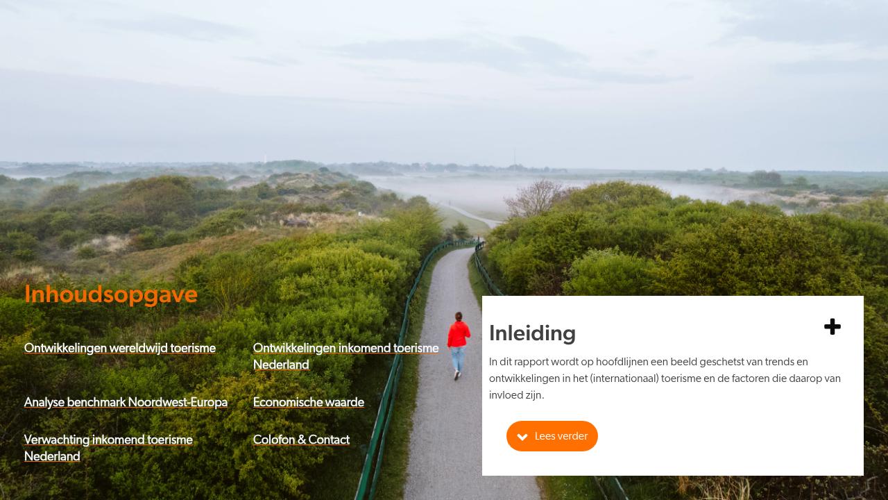 Inhoudsopgave en inleiding - Cijfers internationale bezoekers Nederland